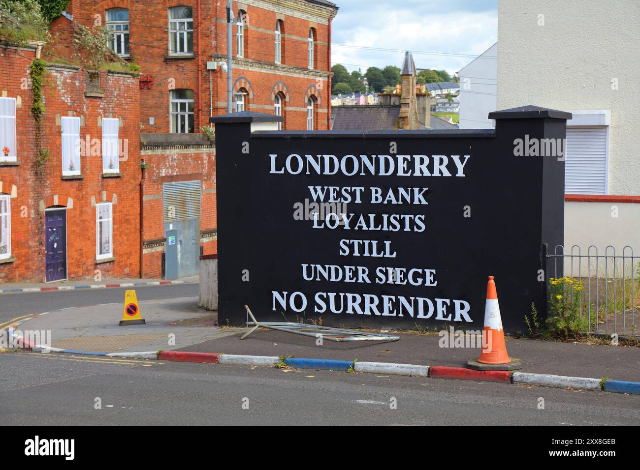 DERRY, UK - JUNE 24, 2024: Londonderry West Bank Loyalists Under Siege ...