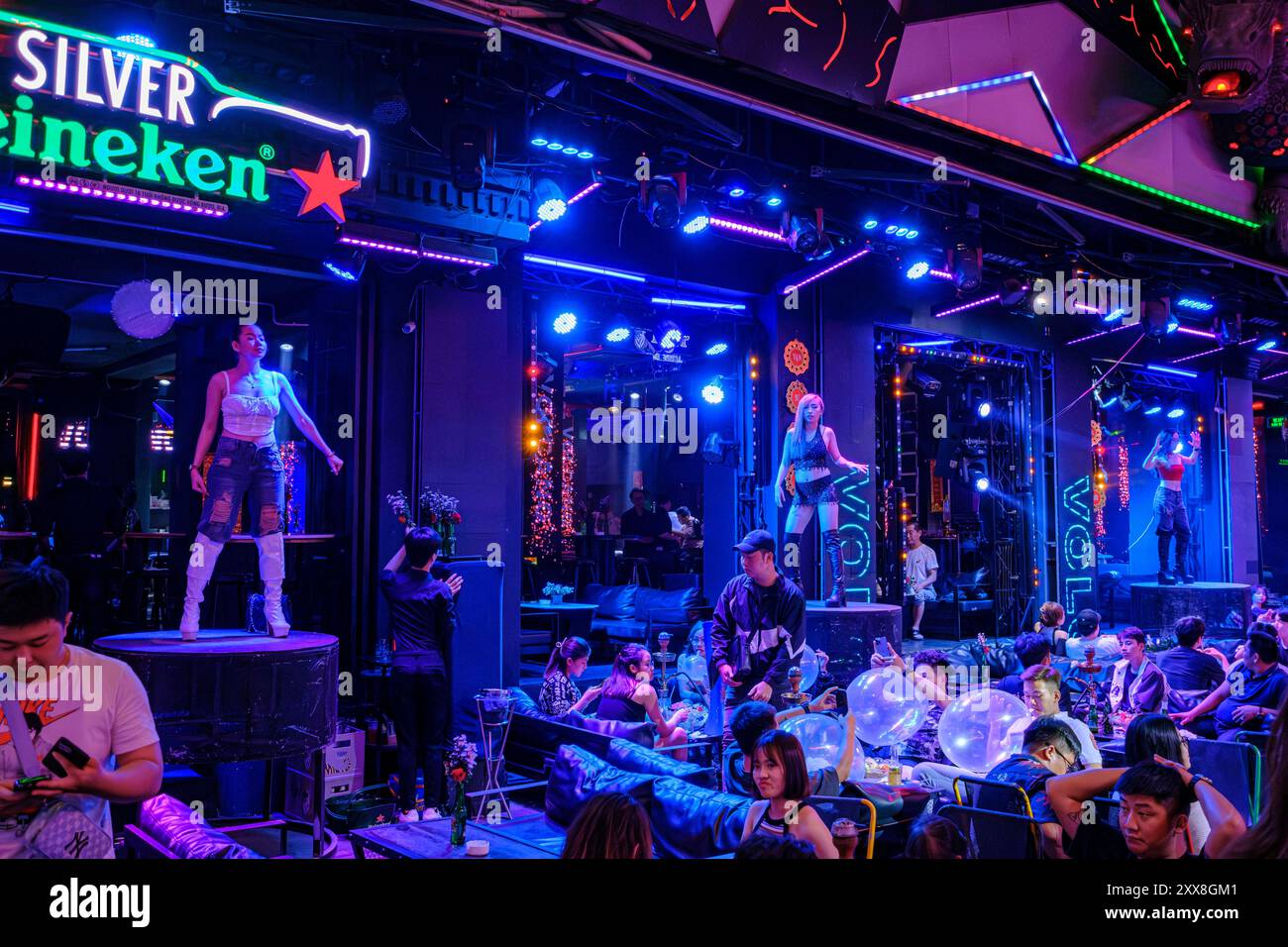 Vietnam, Ho Chi Minh City, Bui Vien street, bars and clubs Stock Photo ...