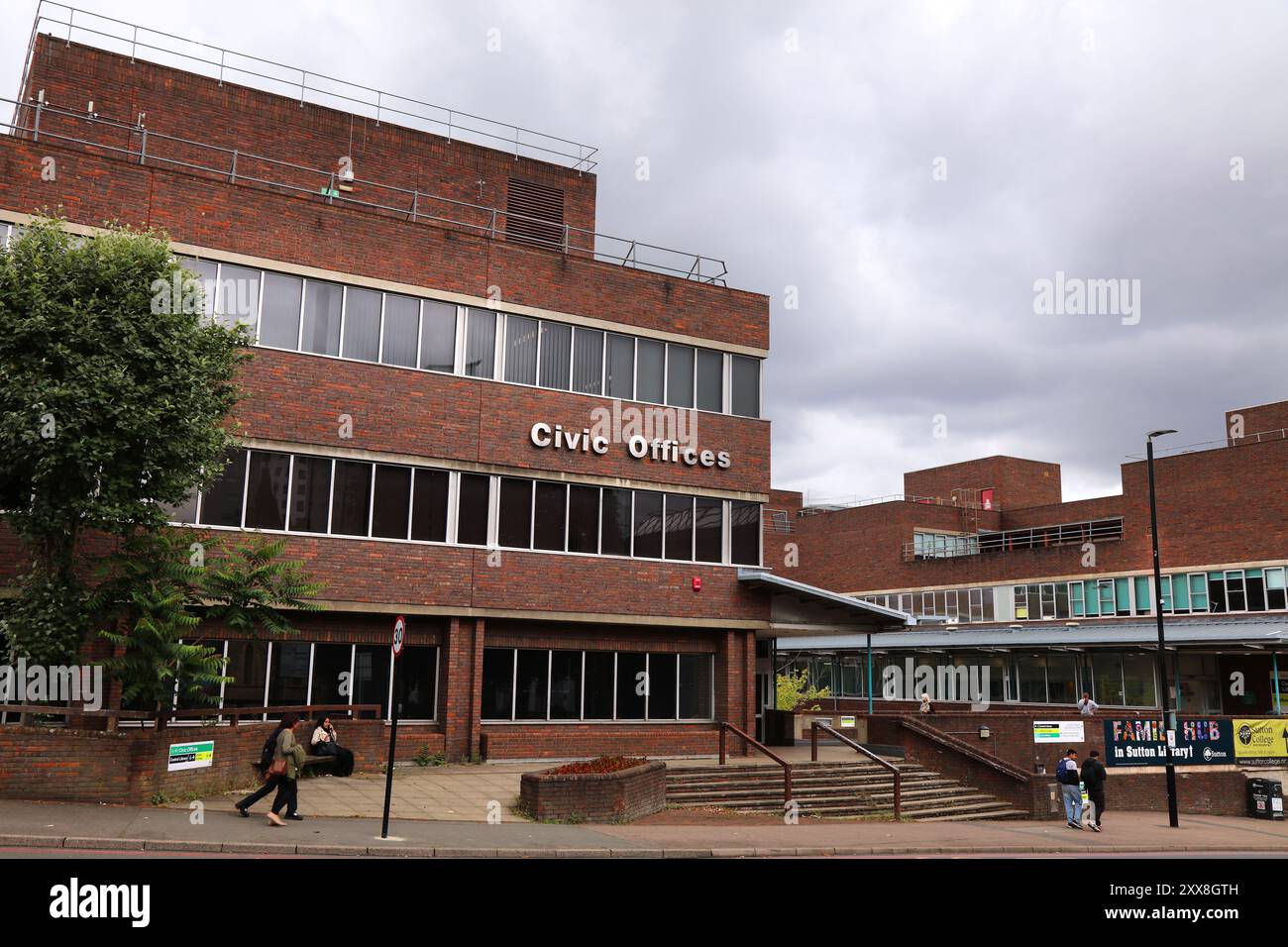 SUTTON, UK - JULY 8, 2024: Sutton Civic Offices local government ...