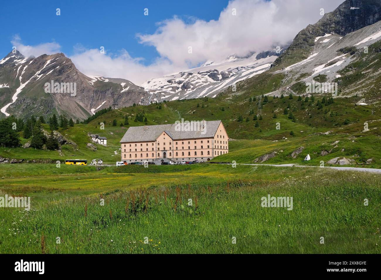 Switzerland, canton of Valais, Simplon Pass, the Simplon Hospice ...
