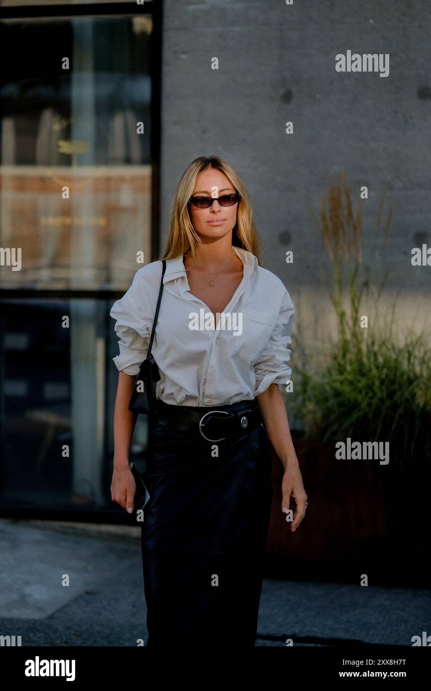 Copenhagen, Denmark. 06th Aug, 2024. Street style, Mathilde Gohler ...