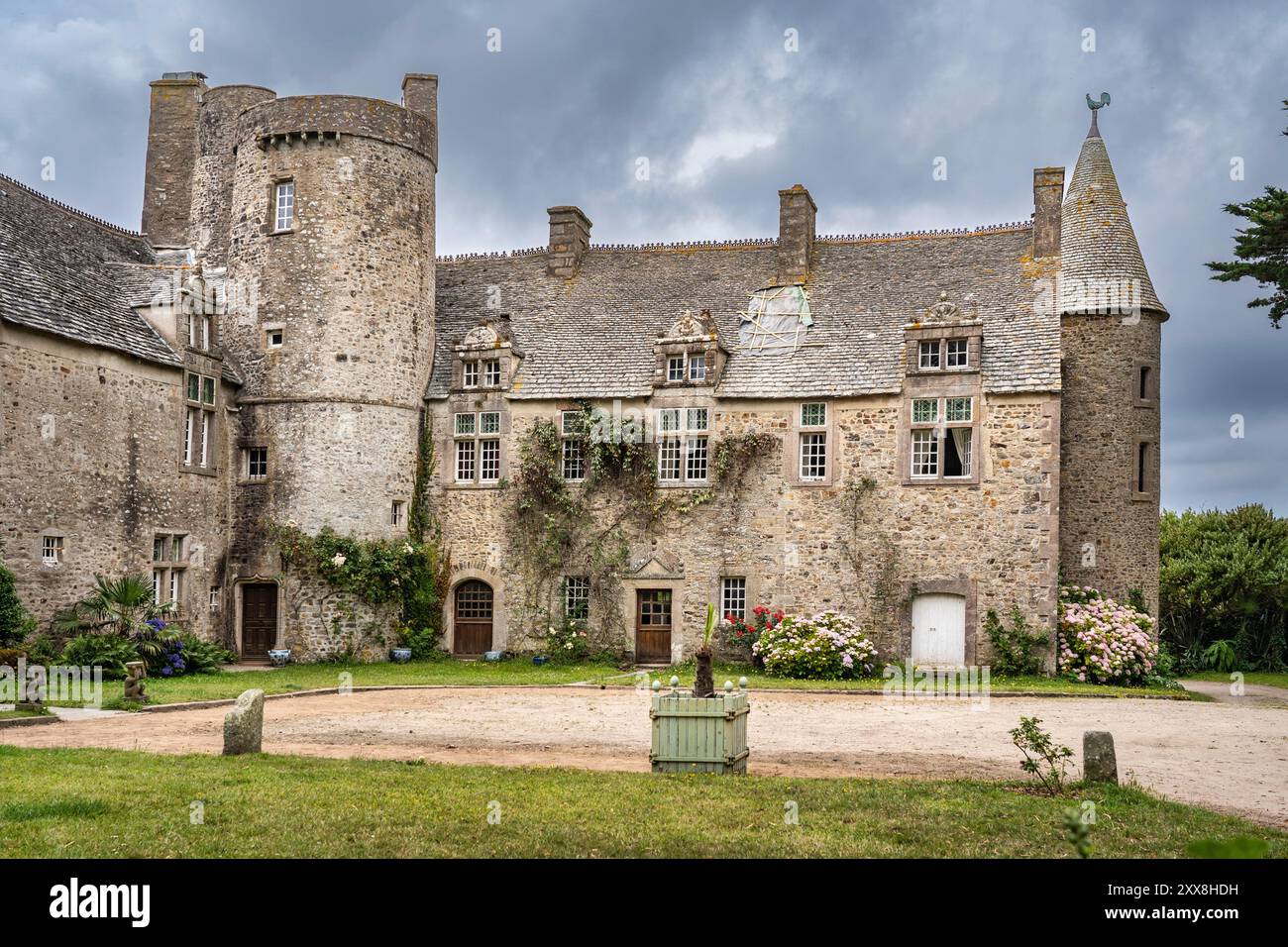 France, Manche, La Hague, Vauville castle Stock Photo - Alamy