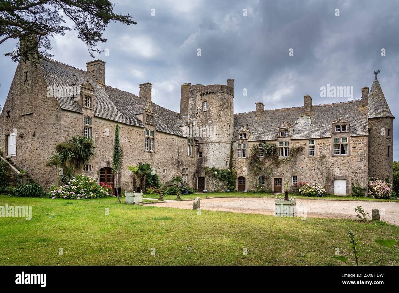 France, Manche, La Hague, Vauville castle Stock Photo - Alamy