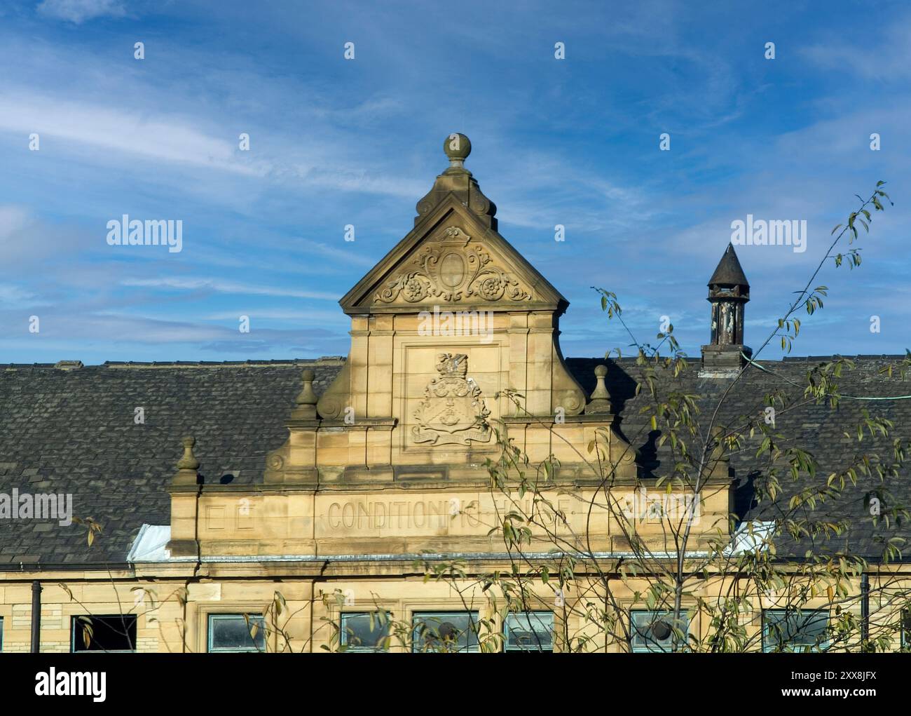 Old mill buildings, part of historic architecture, City of Bradford ...