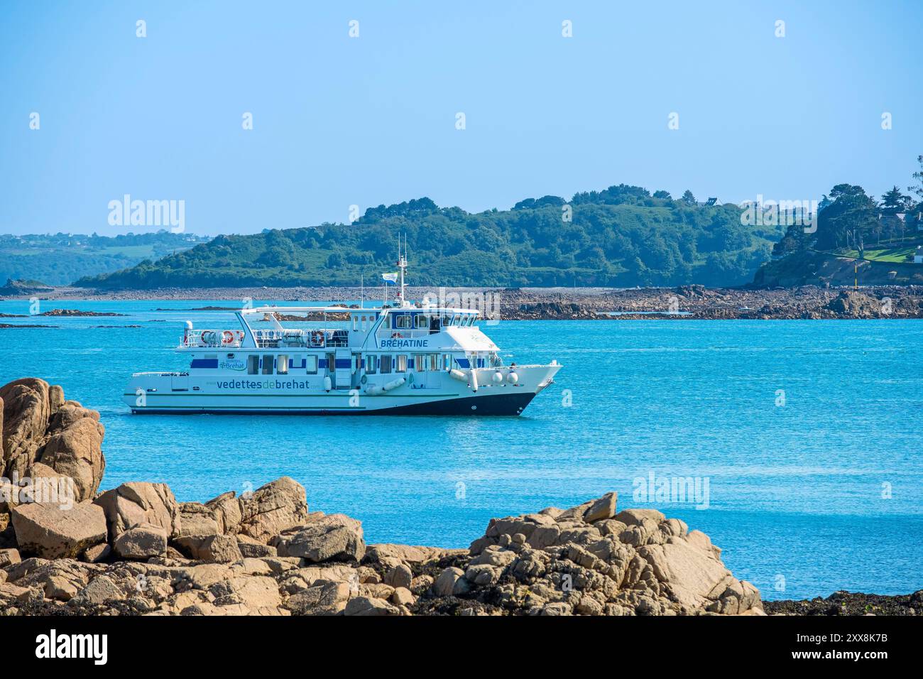 France, Cotes d'Armor, Brehat island, shuttle boat between Pointe de l ...