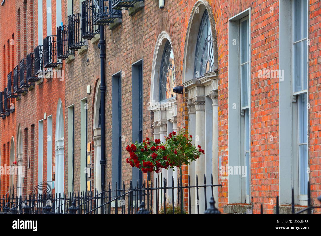 Mount Street Upper in Dublin, Ireland. Georgian architecture in ...