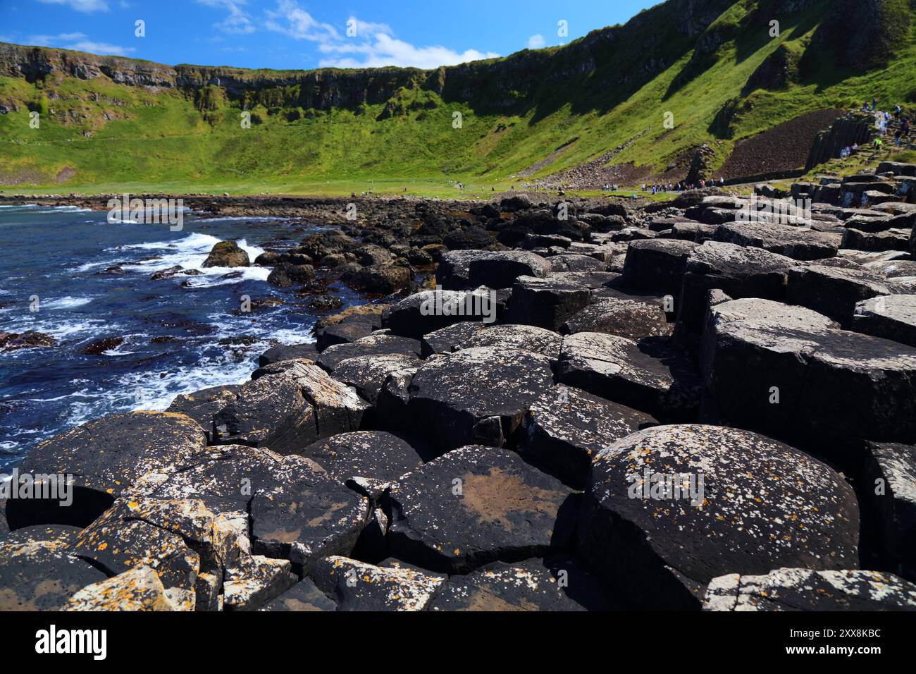 Giant's Causeway natural landmark in Northern Ireland. Wonder of nature ...