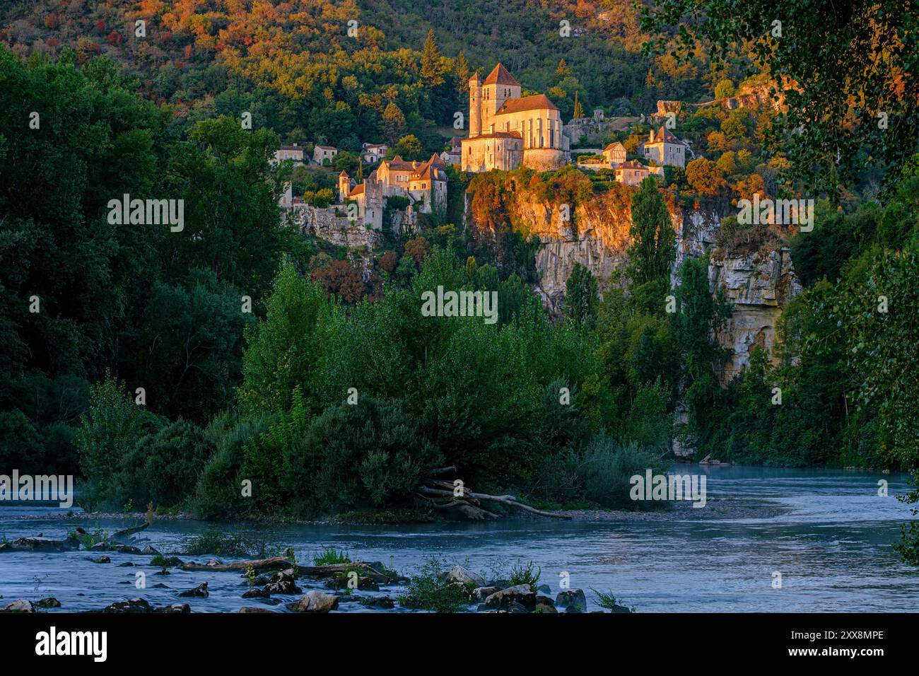 France, Lot, Quercy, Saint-Cirq-Lapopie, labelled one of the most ...