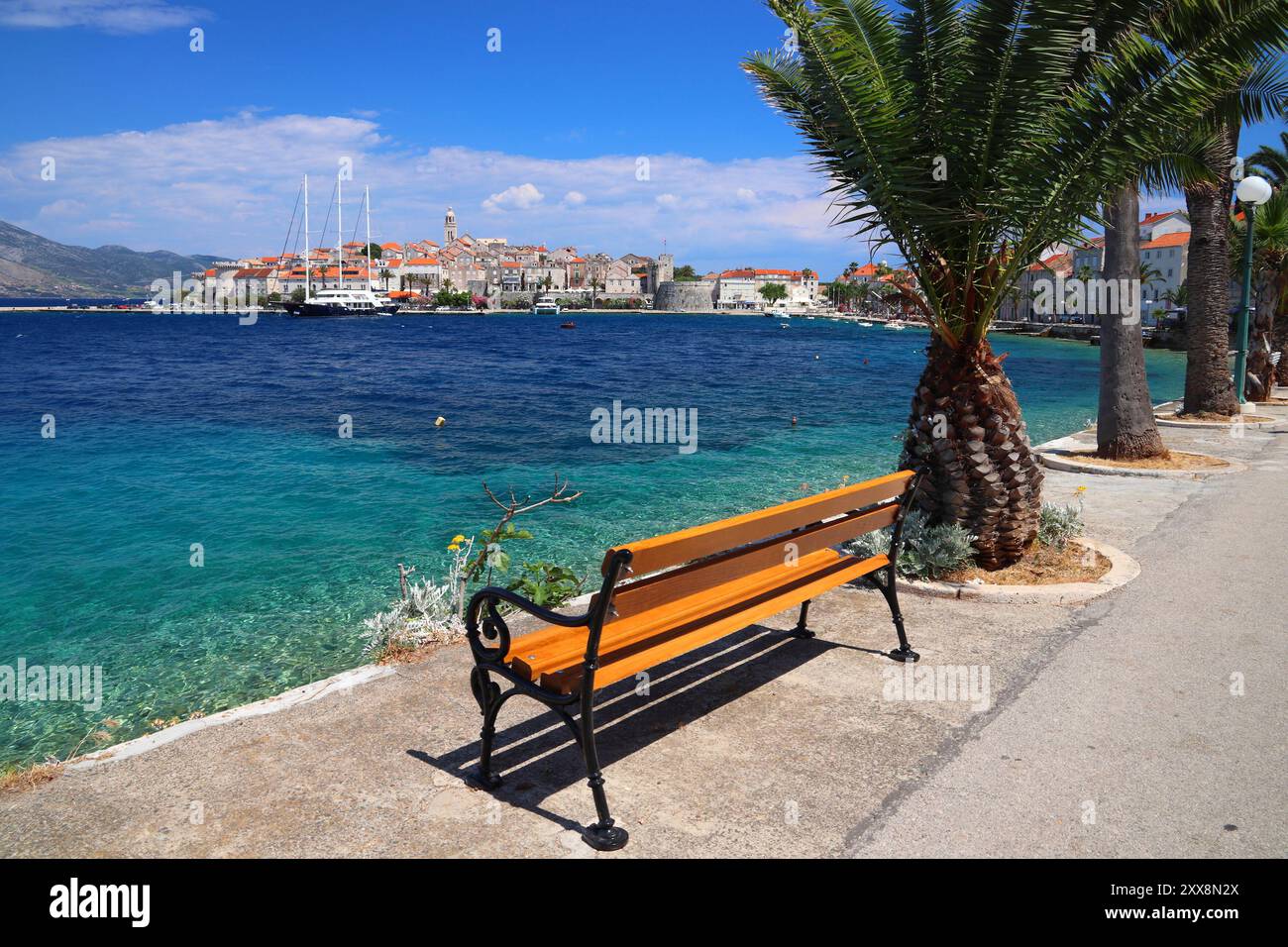 Croatia Korcula Town. Medieval fortified city on Korcula island ...