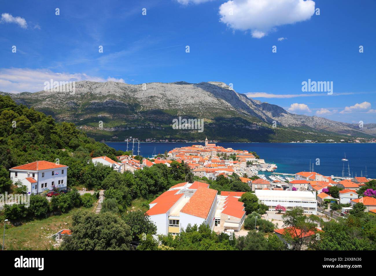Croatia Korcula Town. Medieval fortified city on Korcula island Stock ...
