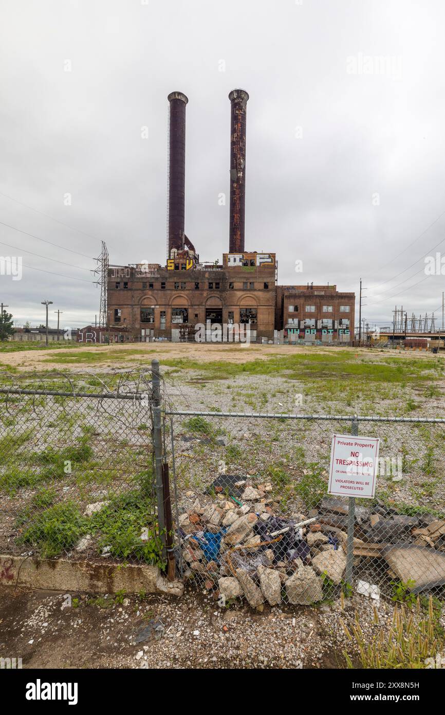 United States, Louisiana, New Orleans, The Abandoned Power Plant Stock ...