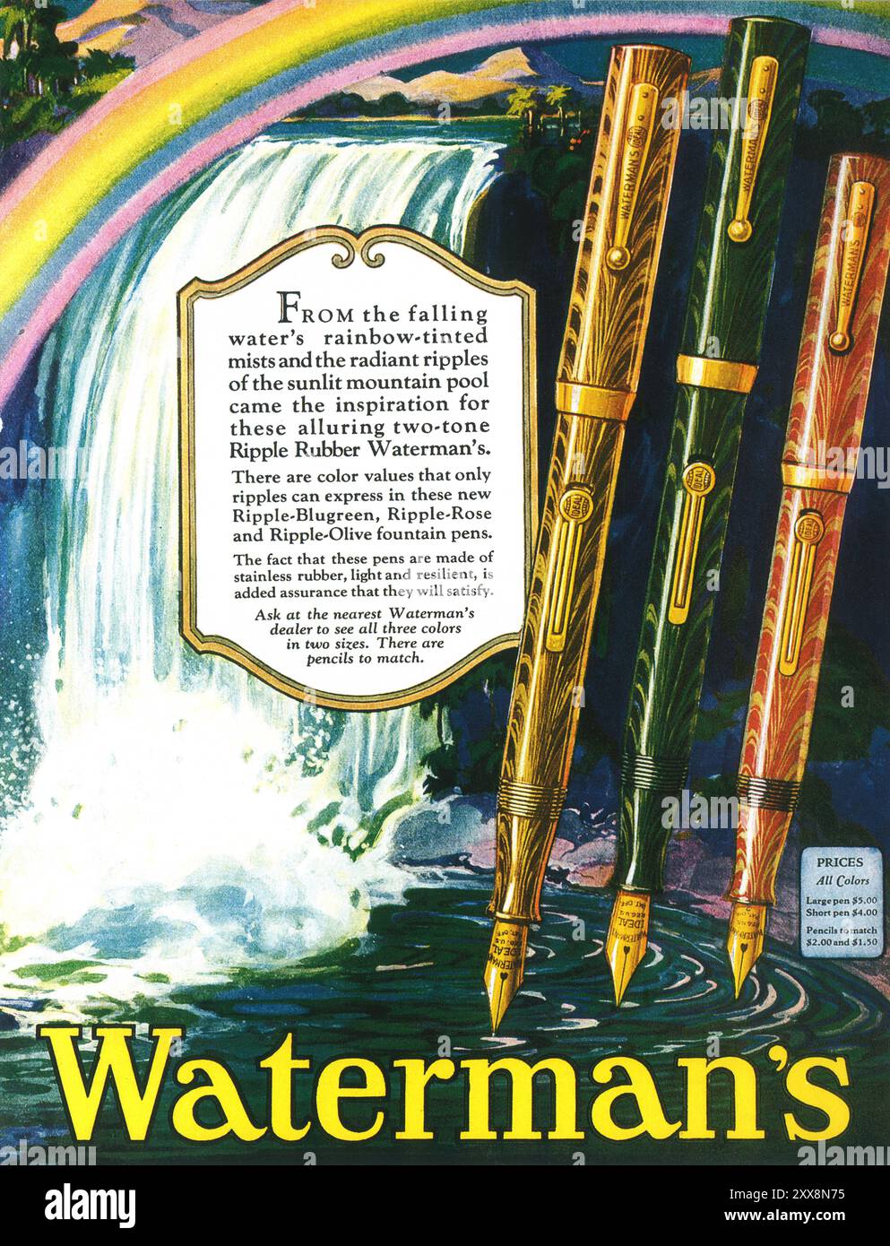 Advertisement waterman pens hi-res stock photography and images - Alamy