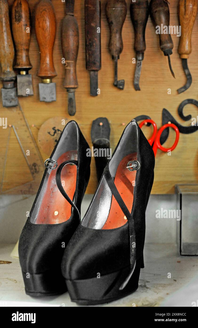 France, Paris, The Massaro shoemaker belonging to the Chanel group ...