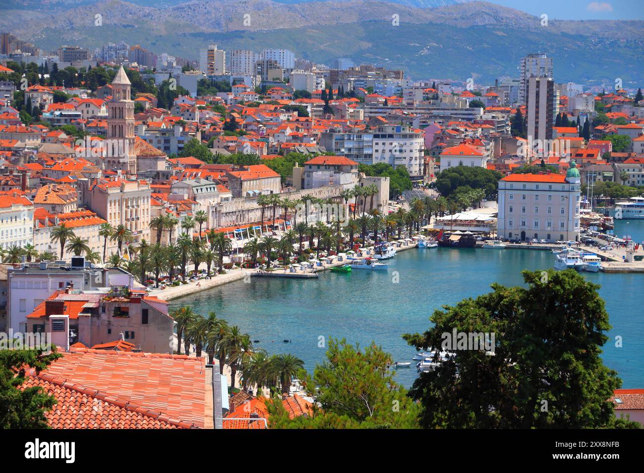 Split, Croatia. Marjan hill view of Split. Landmarks of Croatia. UNESCO ...