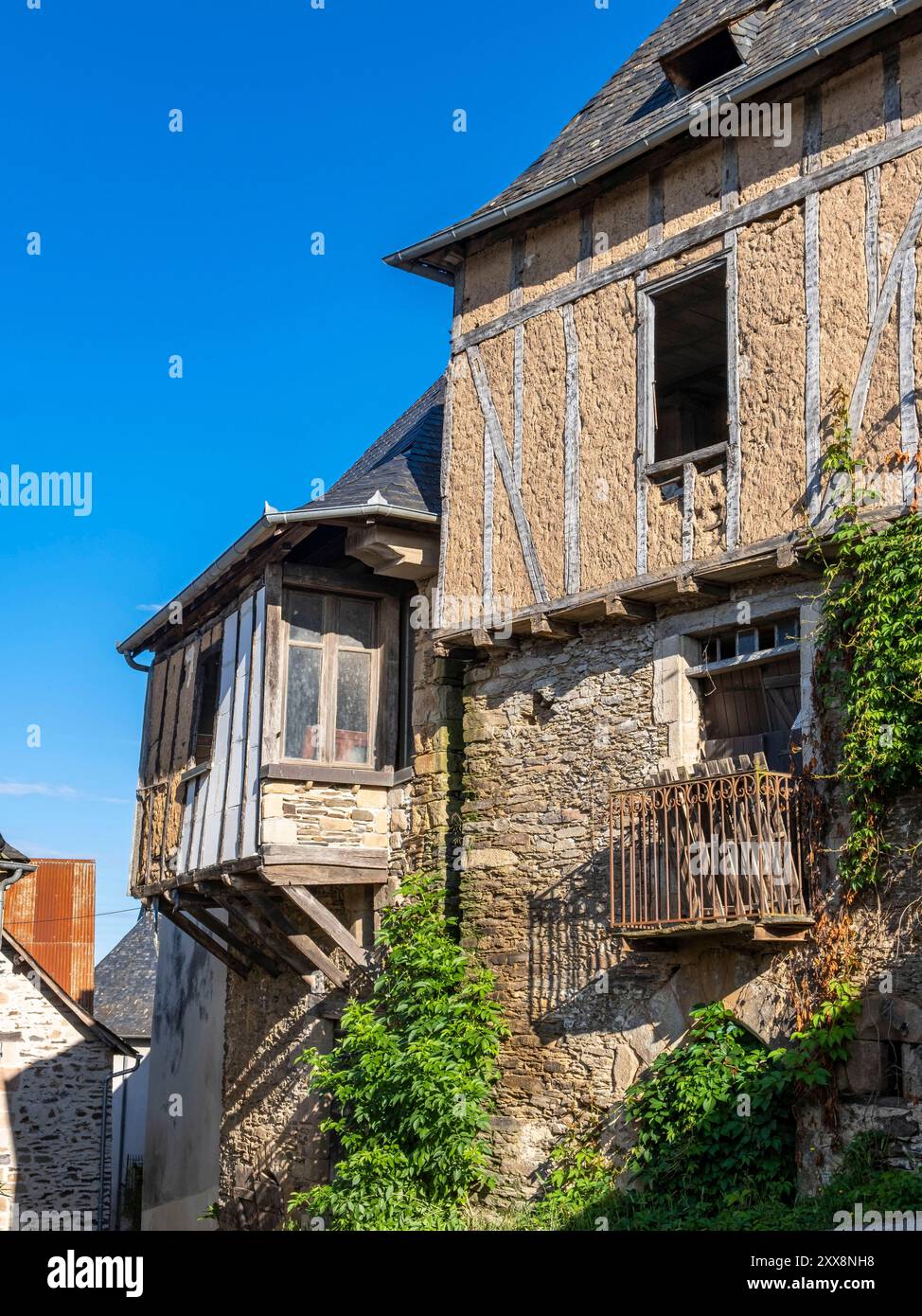 France, Correze, Donzenac, 13th century house, rue du Puy Broc Stock ...