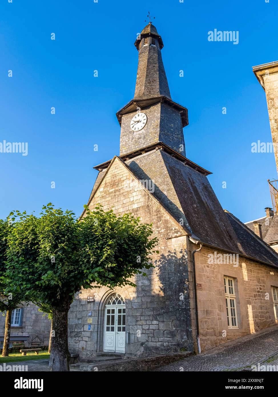 France, Corrèze (19), Treignac, Notre Dame de la Paix chapel with its ...