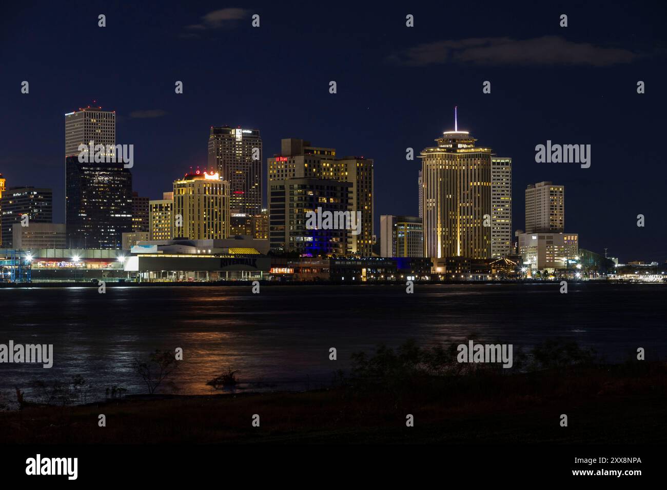 United States, Louisiana, New Orleans, view of the downtown skyline ...