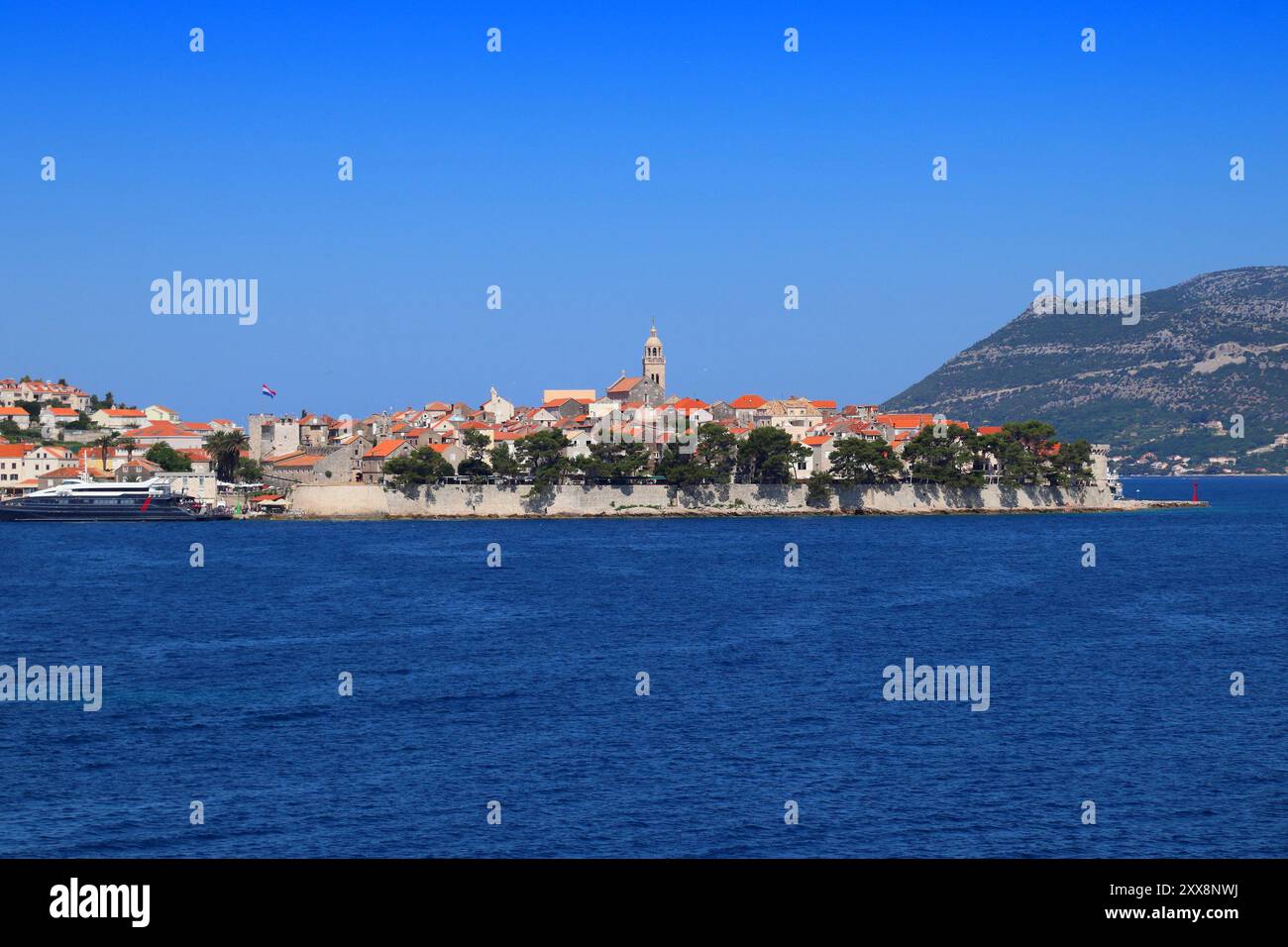Croatia Korcula Town. Medieval fortified city on Korcula island Stock ...