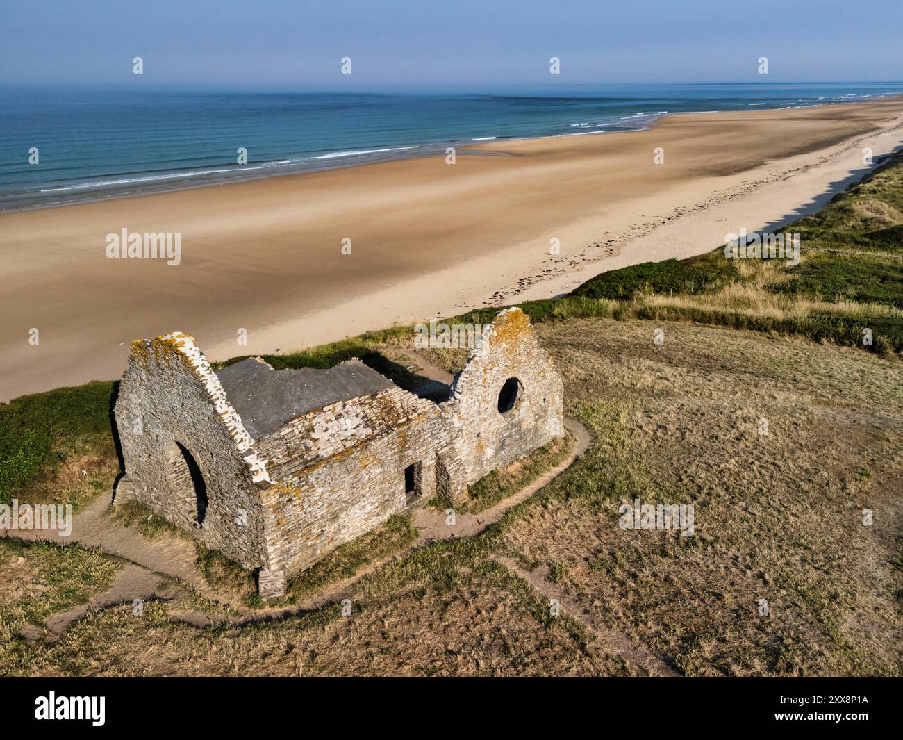 France, Manche, Barneville Carteret, Cap de Carteret, the old church ...