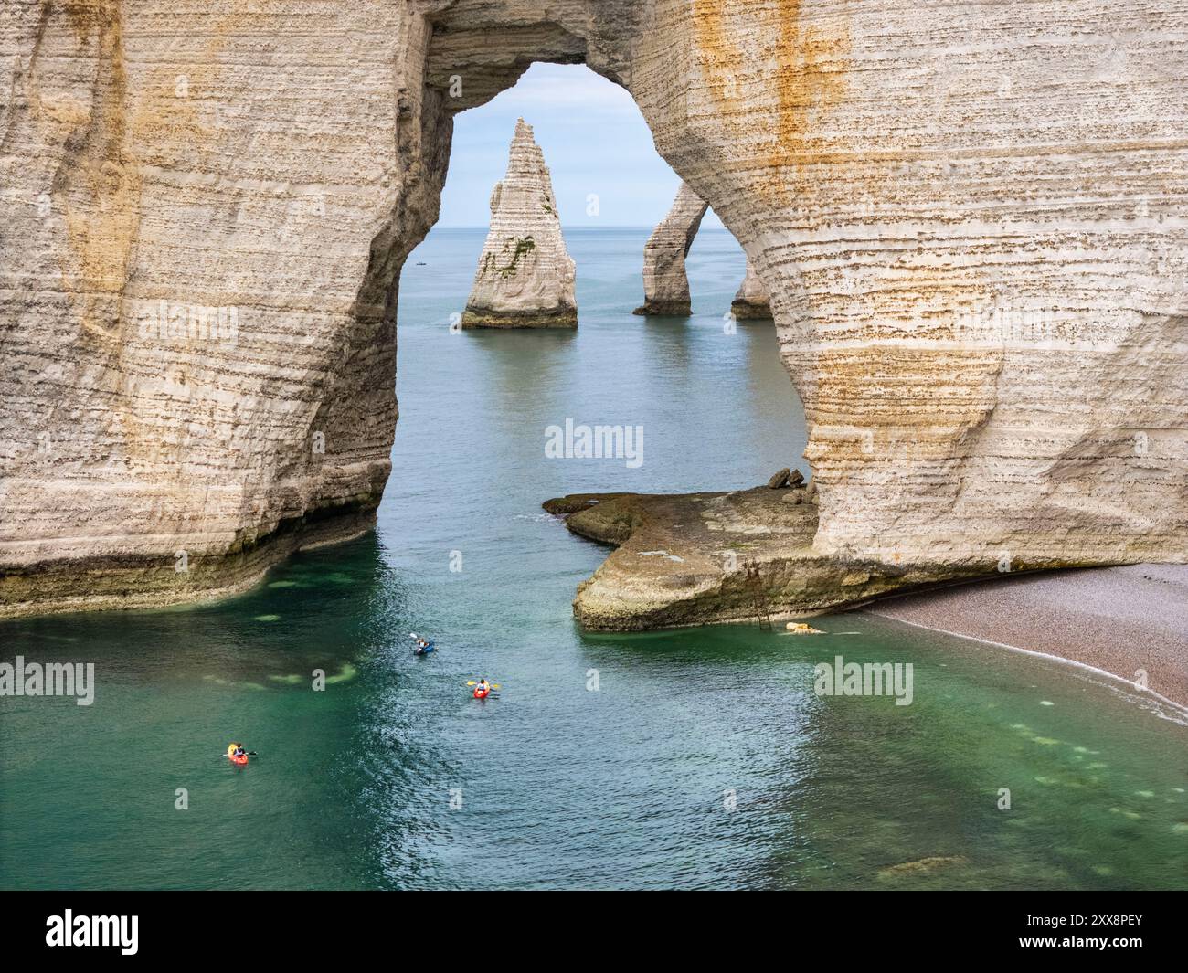 France, Seine Maritime, Cote d'albatre, Etretat, the cliff, the ...