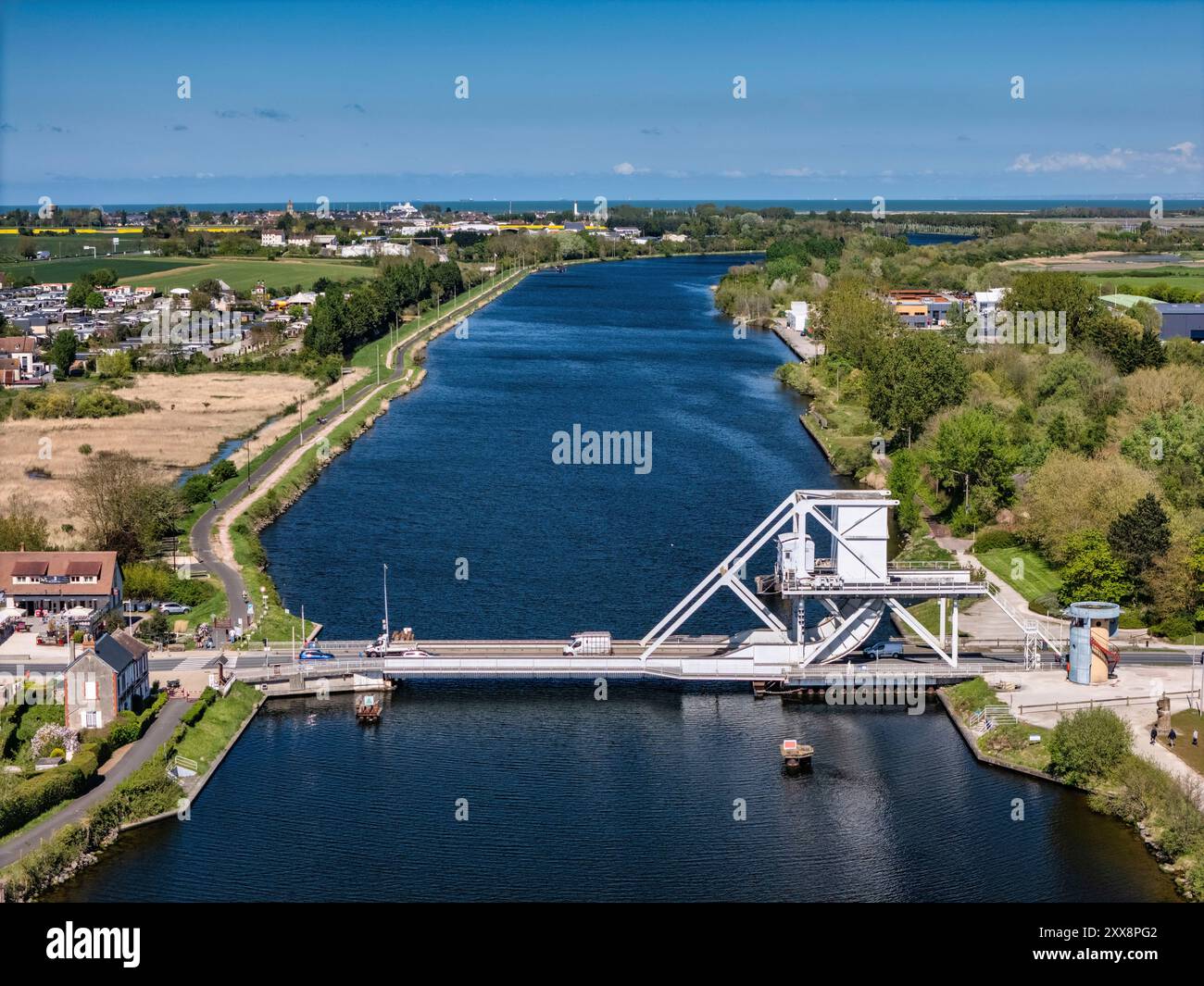 France, Calvados, Benouville, Benouville Bridge or Pegasus Bridge ...