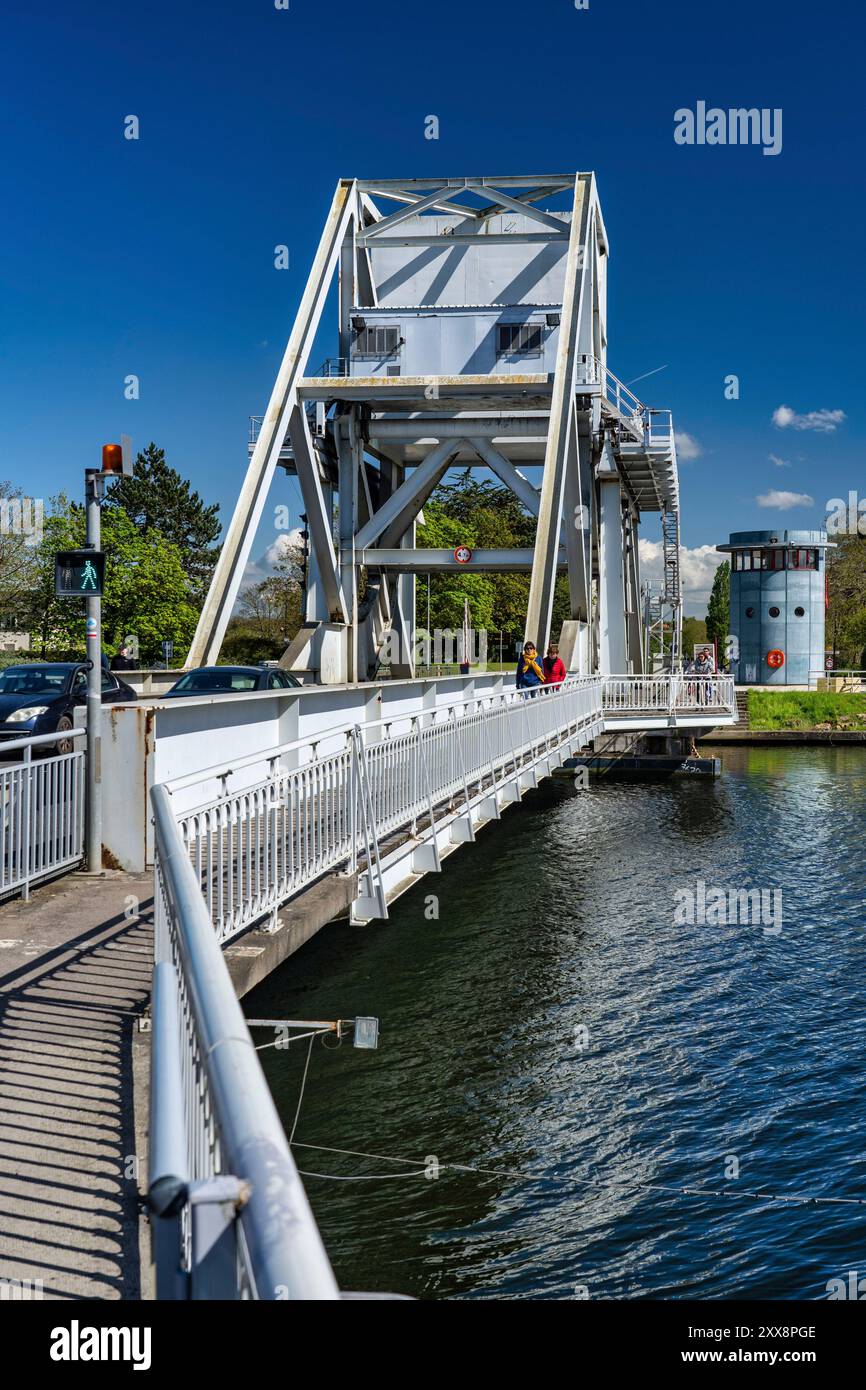 France, Calvados, Benouville, Benouville Bridge or Pegasus Bridge ...