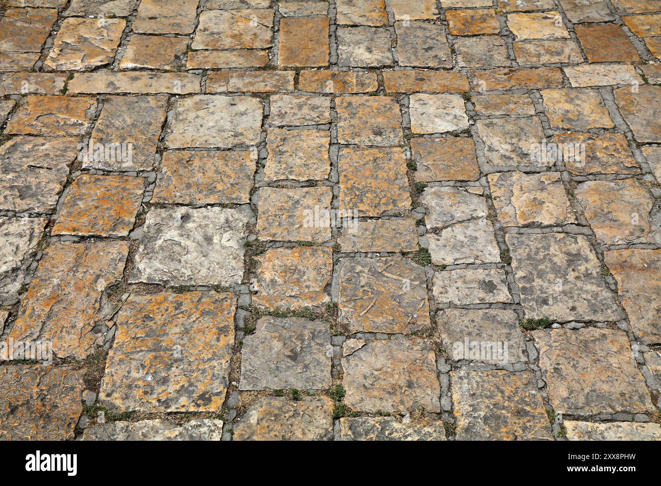 Trogir limestone paved street - Old Town stone paved streets in Croatia ...