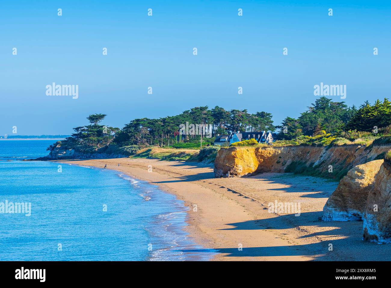 France, Morbihan, Penestin, Lanchale Bay and Loscolo beach along the GR ...