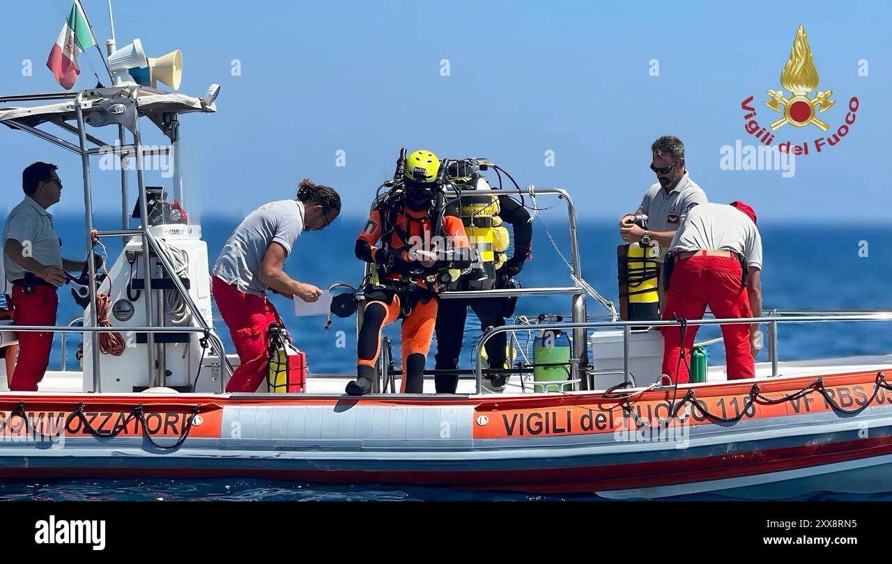 This picture released by the Italian Firefighters on Friday, Aug. 23 ...