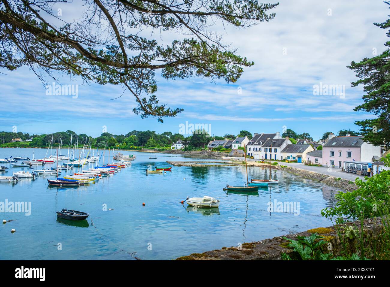 France, Morbihan, Gulf of Morbihan, Sarzeau, Logeo port along the GR 34 ...