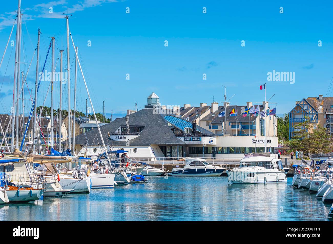 France, Morbihan, Gulf of Morbihan, Arzon, Crouesty port on the GR 34 ...