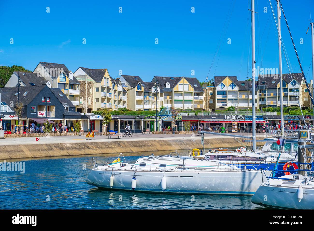 France, Morbihan, Gulf of Morbihan, Arzon, Crouesty port on the GR 34 ...