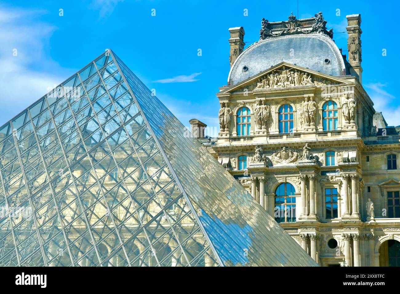 France, Paris, area listed as World Heritage by UNESCO, Louvre museum ...