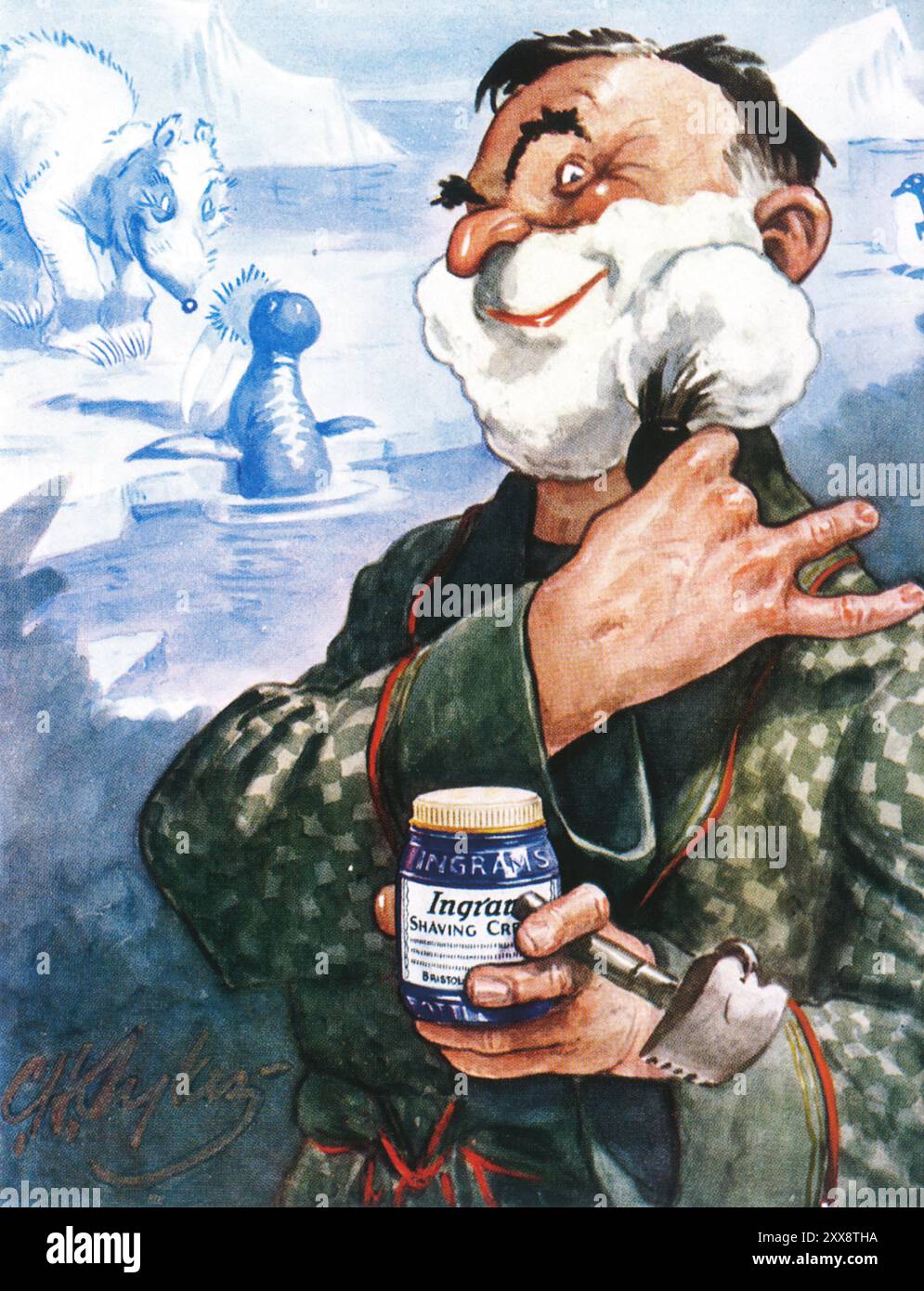 Vintage shaving advertisements hi-res stock photography and images - Alamy