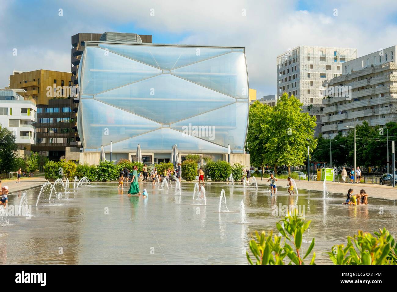 France, Herault, Montpellier, Port Marianne district, Le Nuage building ...