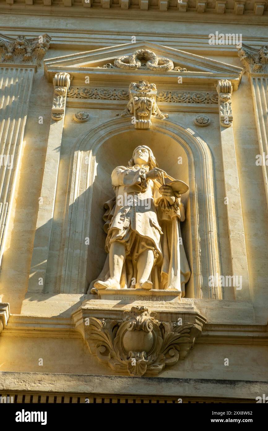 France, Herault, Montpellier, historic center, the Fabre museum, statue ...