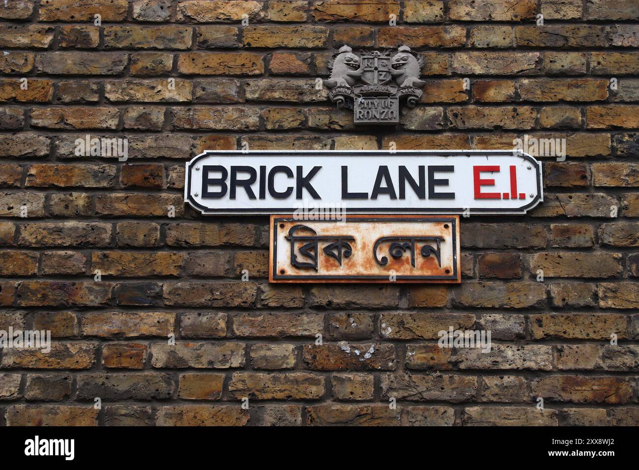 LONDON, UK - JULY 13, 2019: Brick Lane sign in London, UK. London is ...