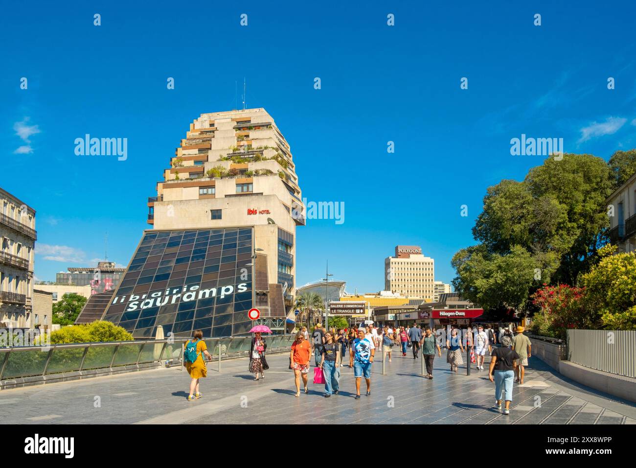 France, Herault, Montpellier, historic center, the Polygone shopping ...