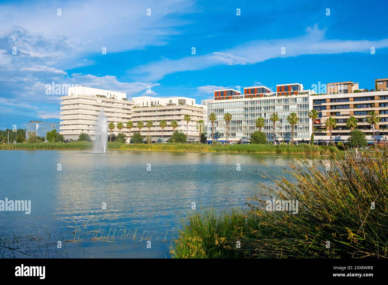 France, Herault, Montpellier, Port Marianne district, buildings in ...