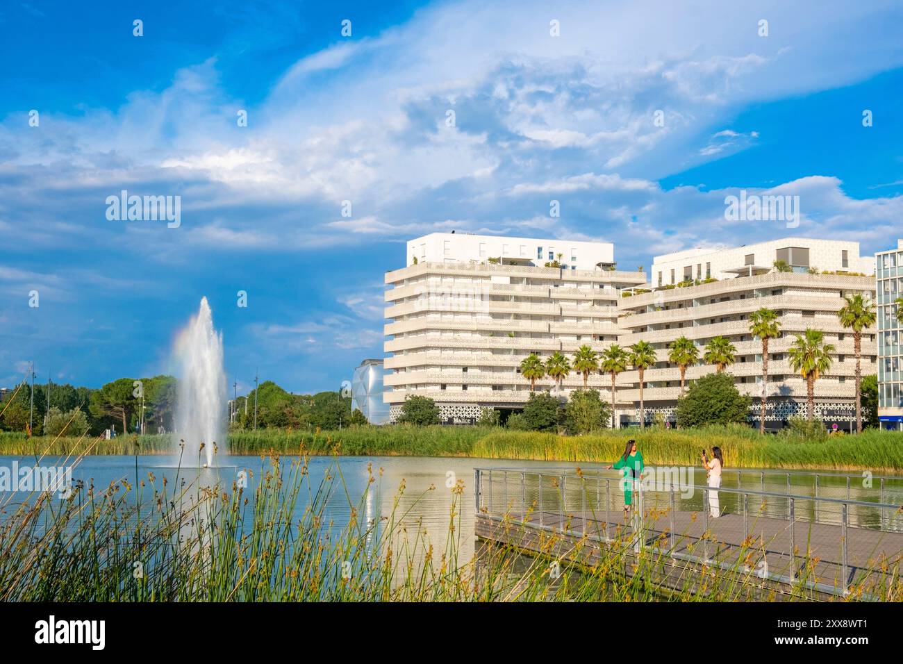 France, Herault, Montpellier, Port Marianne district, buildings in ...