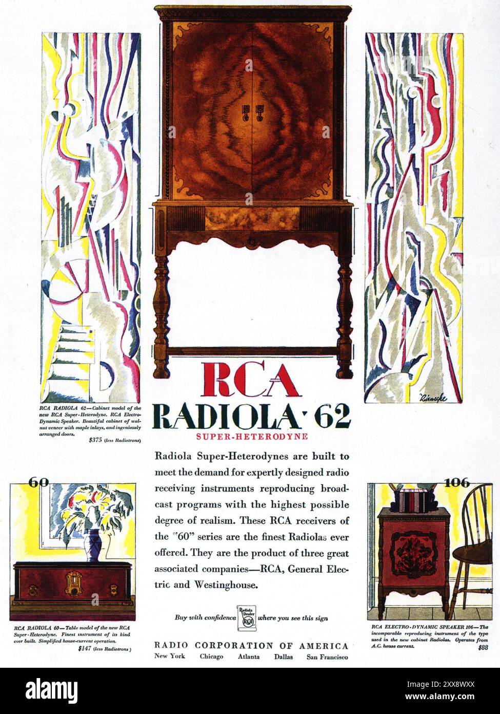 Old radio advertisement radiola hi-res stock photography and images - Alamy