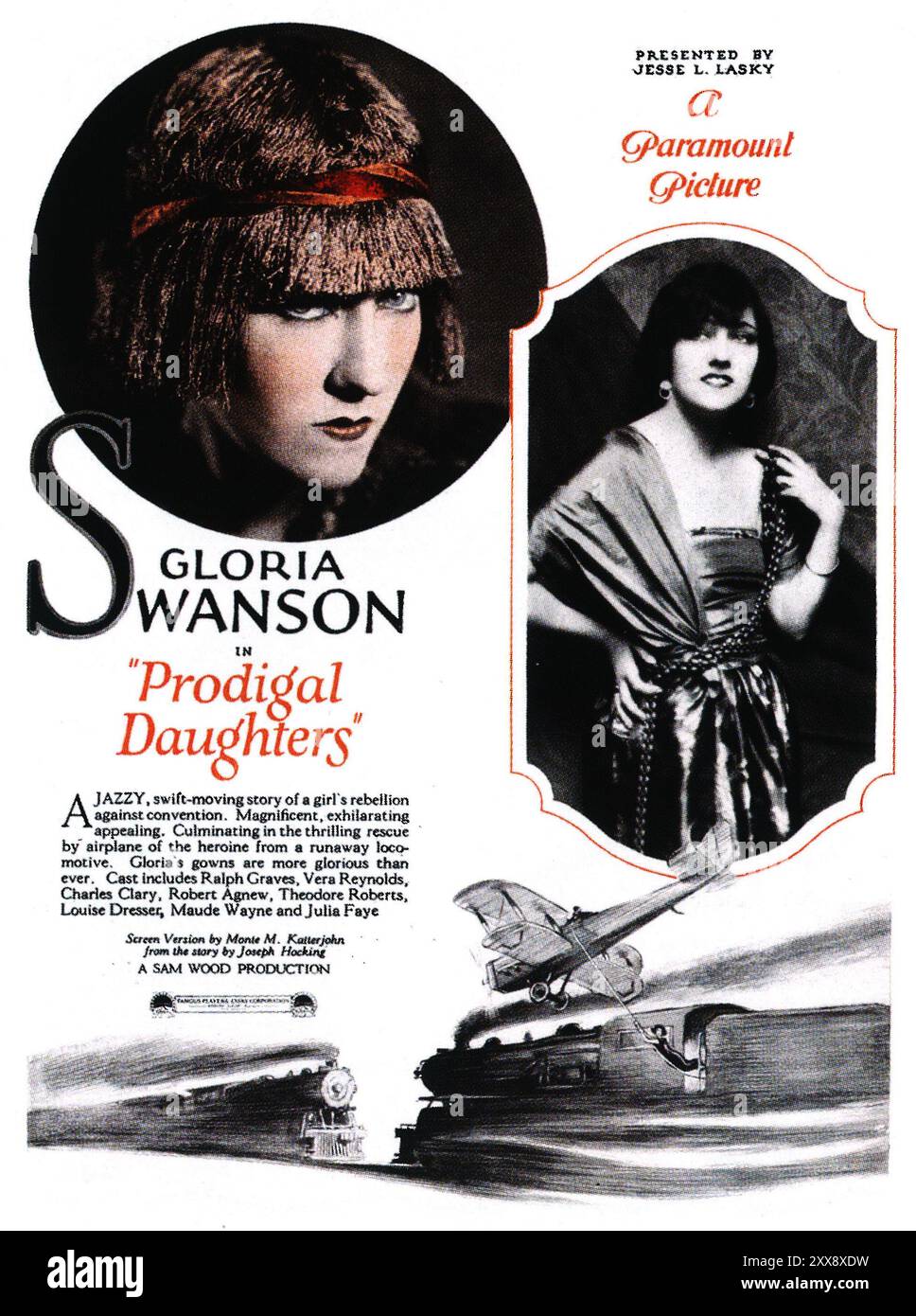 1923 Gloria Swanson in Prodigal Daughters, film poster, Director Sam ...