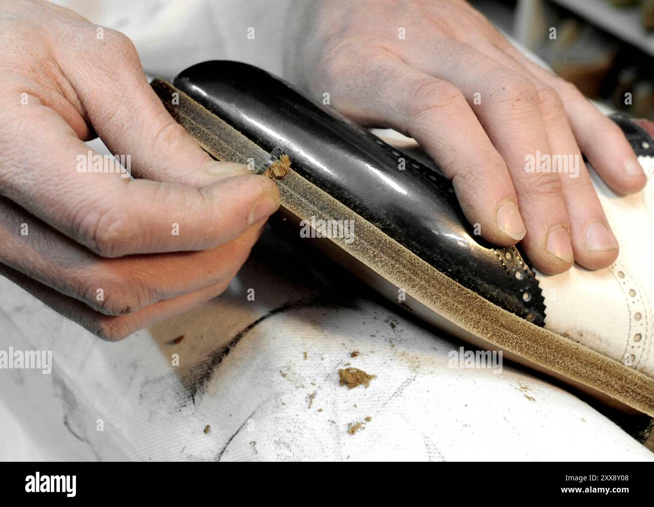 France, Paris, workshop Clairvoy, bootmaker of the Moulin Rouge cabaret ...