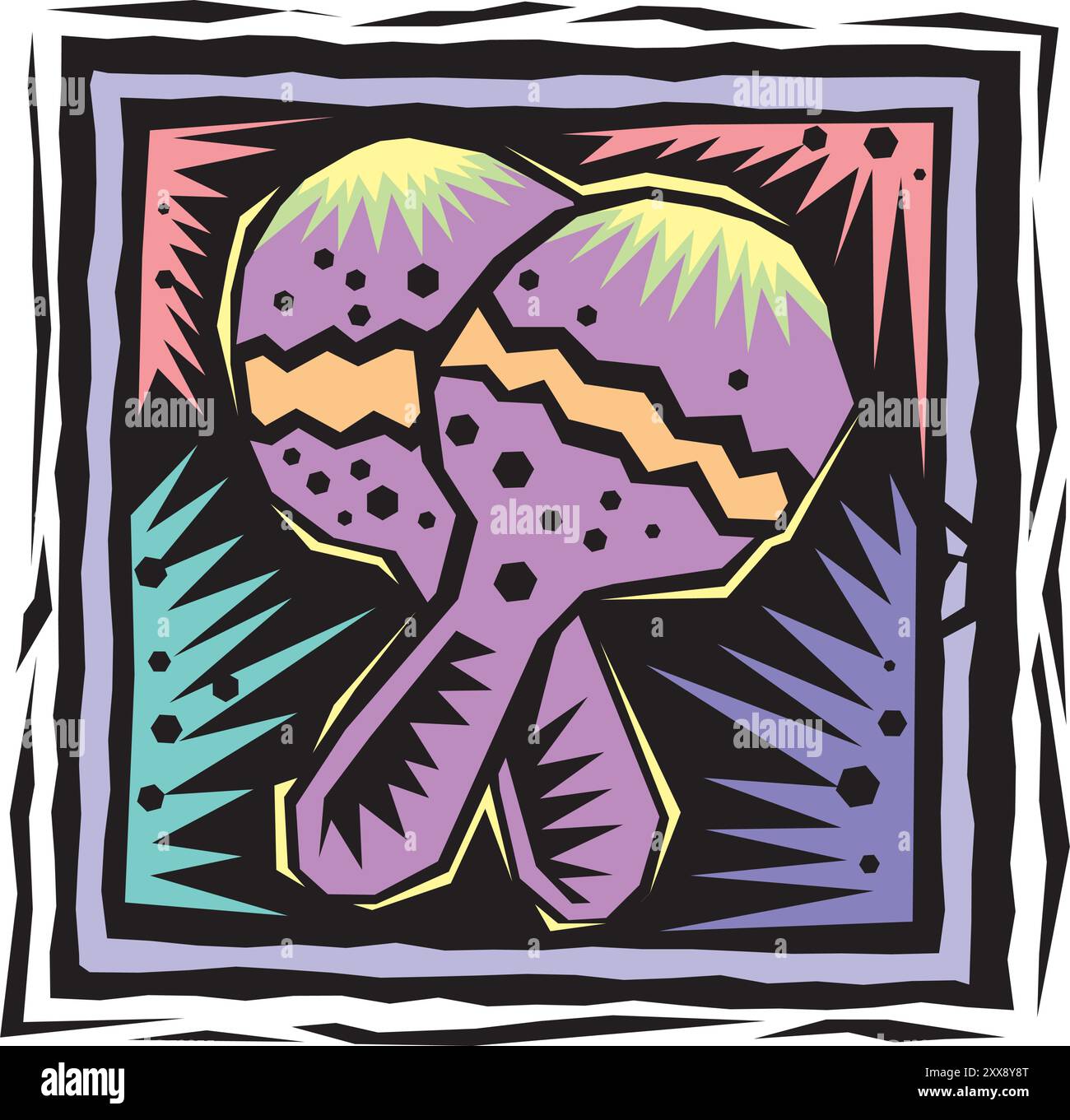 Maracas icon. Vector illustration of blue and red maracas isolated on a ...