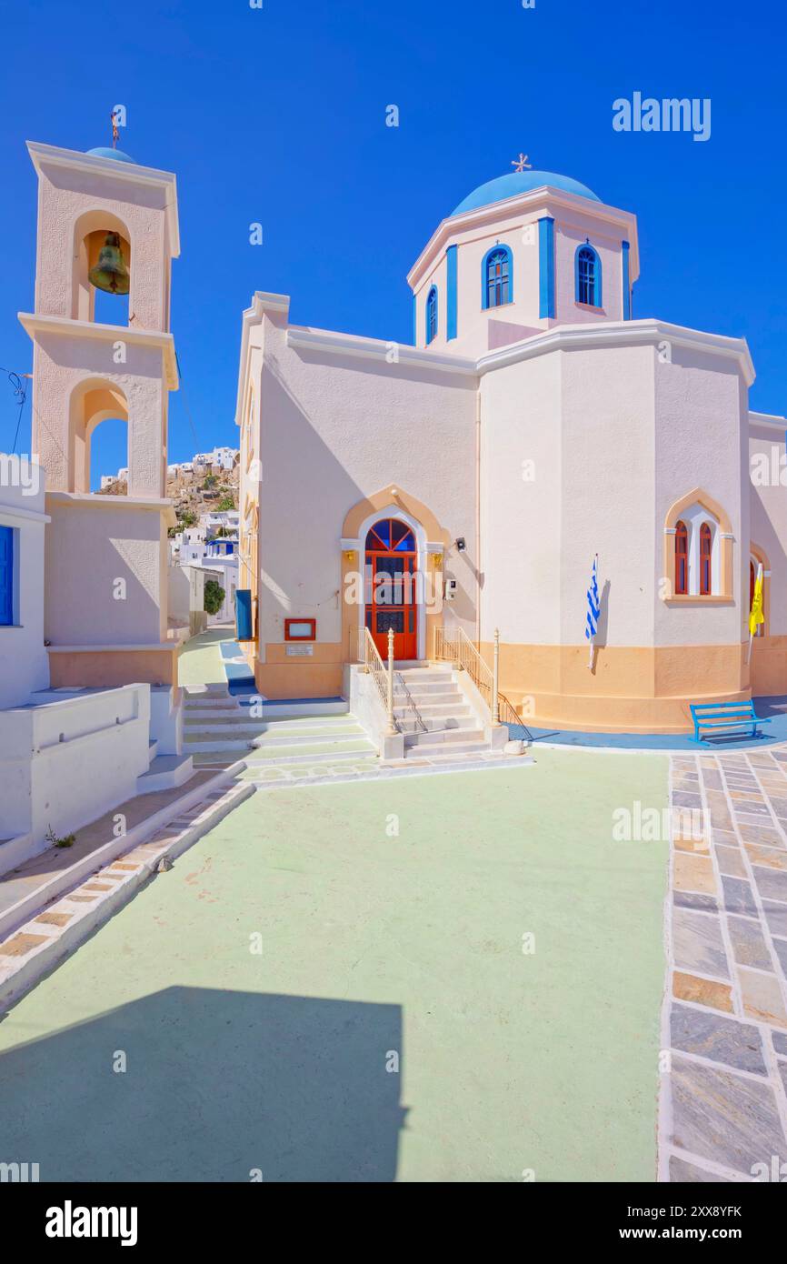 Greece, Cyclades islands, Serifos island, Orthodox church Stock Photo ...