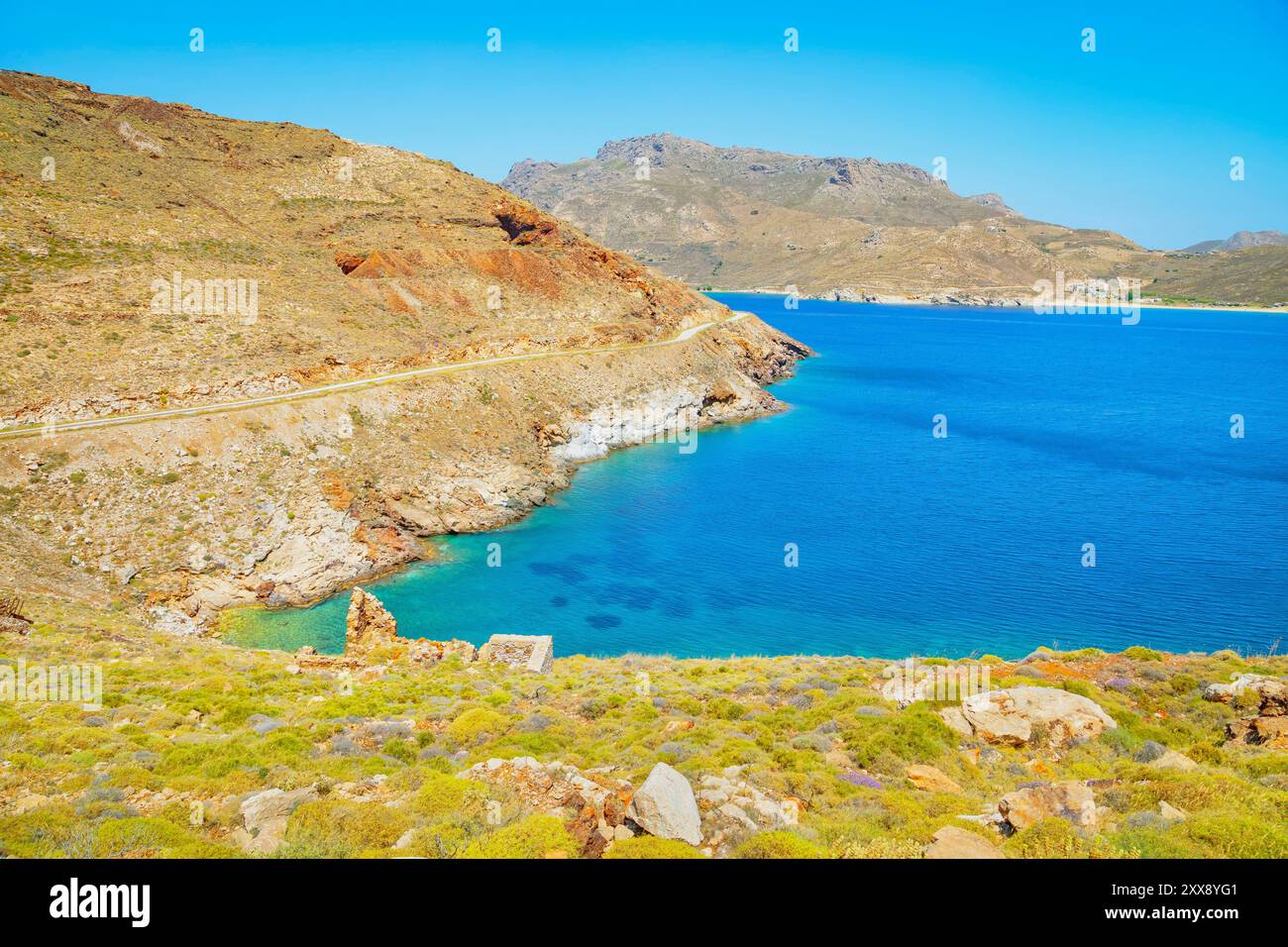 Greece, Cyclades islands, Serifos island, View of Serifos island ...