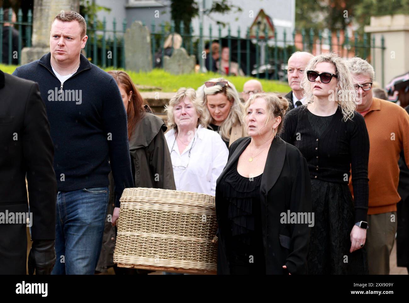 The coffin carrying Nell McCafferty is carried into St. Columba's ...