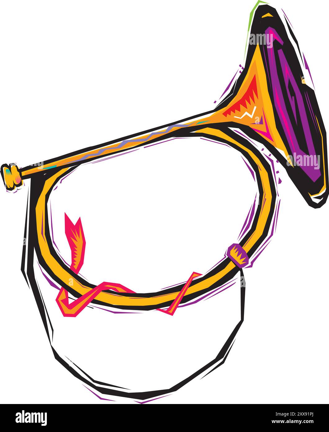 abstract design of small trumpet modern trumpet design vector ...