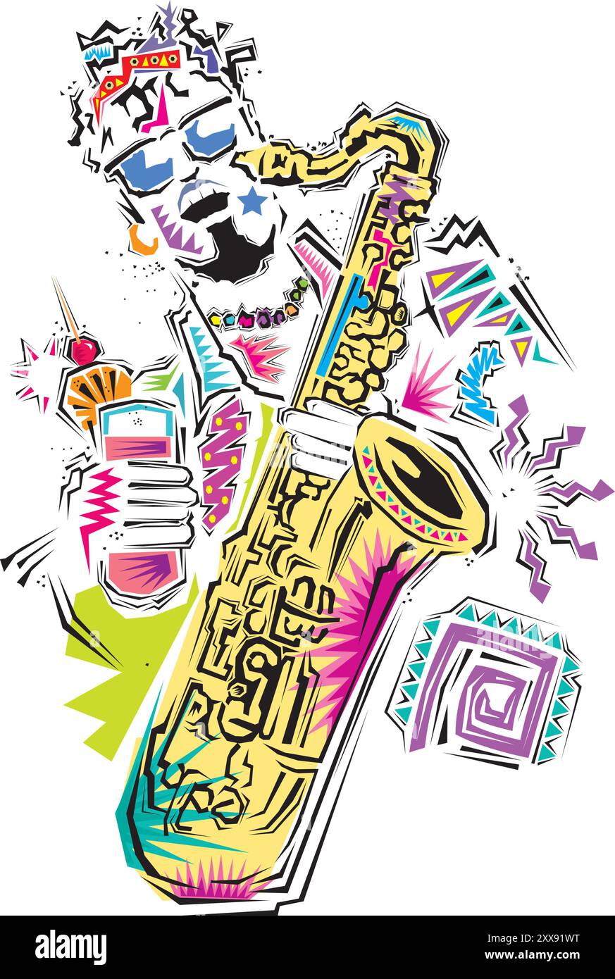 Cello saxophone Stock Vector Images - Alamy