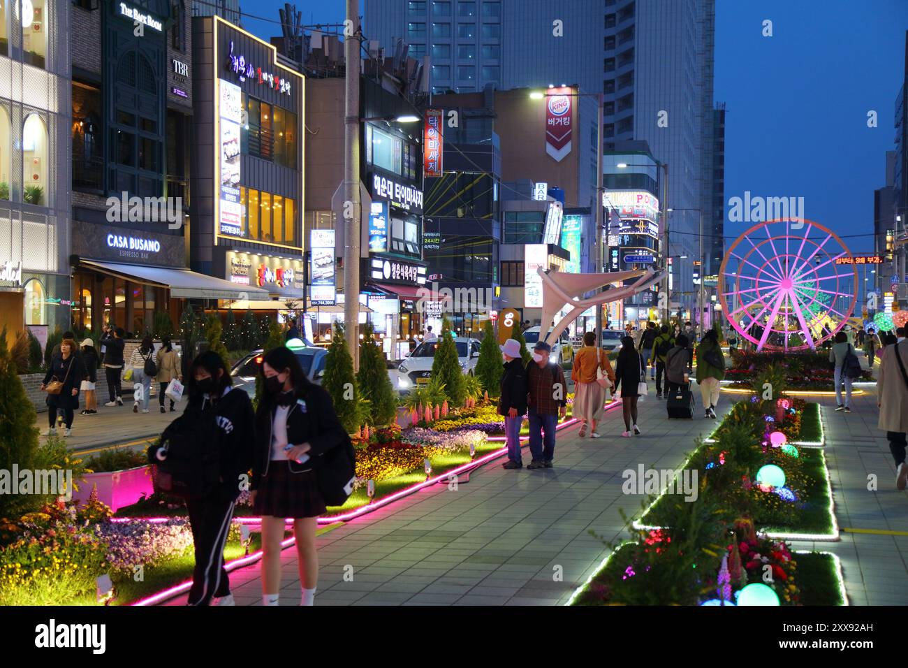 BUSAN, SOUTH KOREA - MARCH 29, 2023: People visit Gunam-ro street in ...